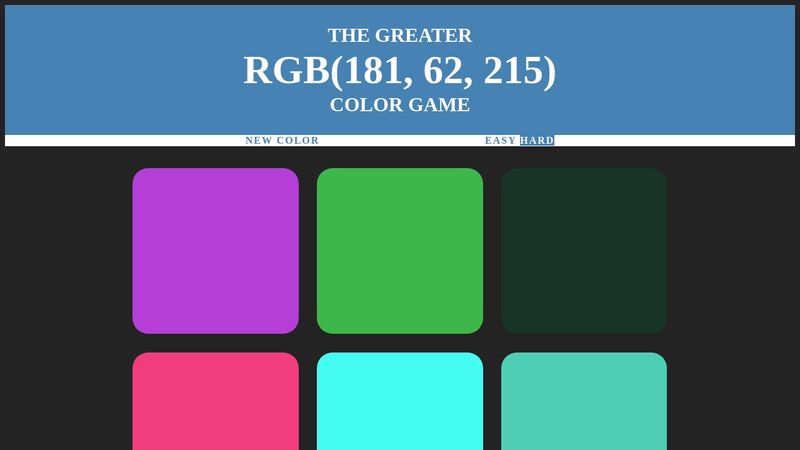 RGB color game