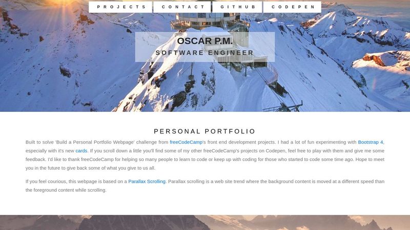 Parallax Landing Page