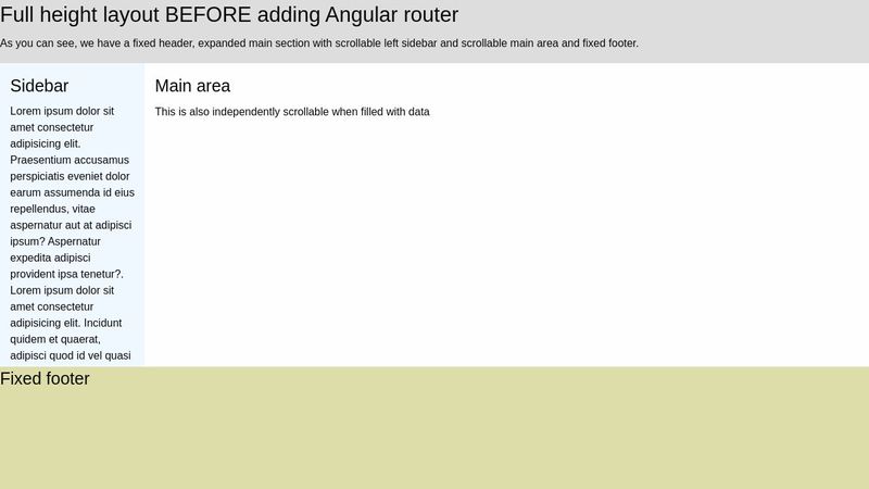Full page layout with Foundation XY Grid, BEFORE adding Angular4 router