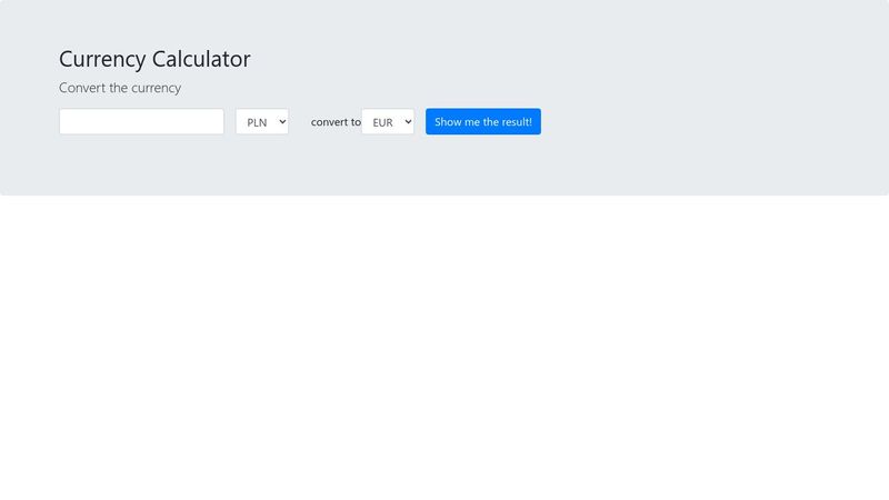 JavaScript: Currency Calculator