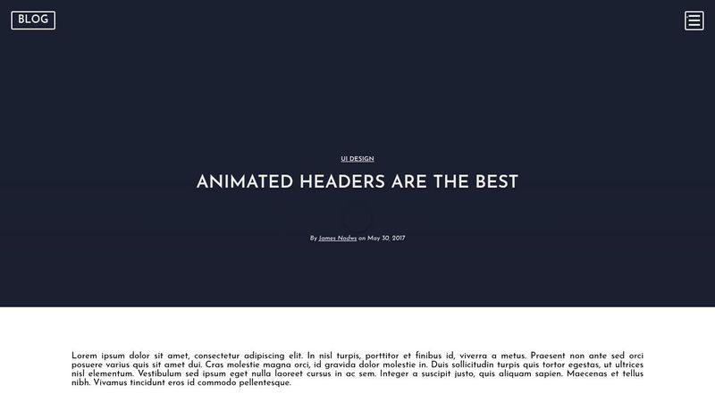 CSS Animated Header