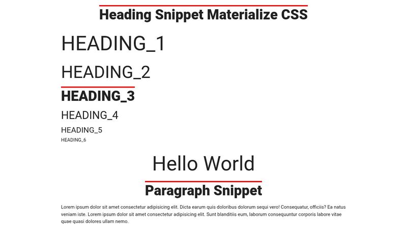 Typography Materialize