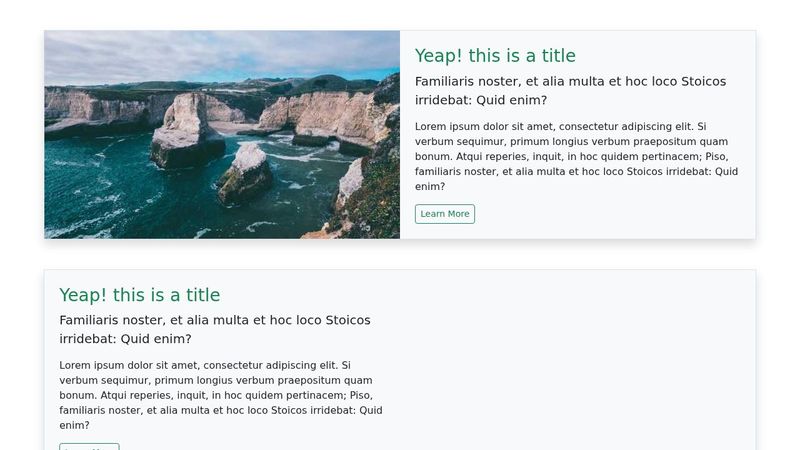 Bootstrap 5 blog list