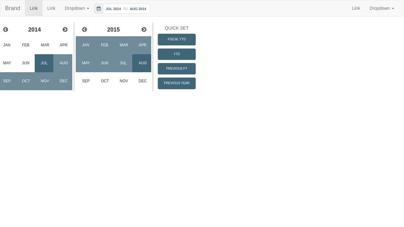 Bootstrap Month Range Picker