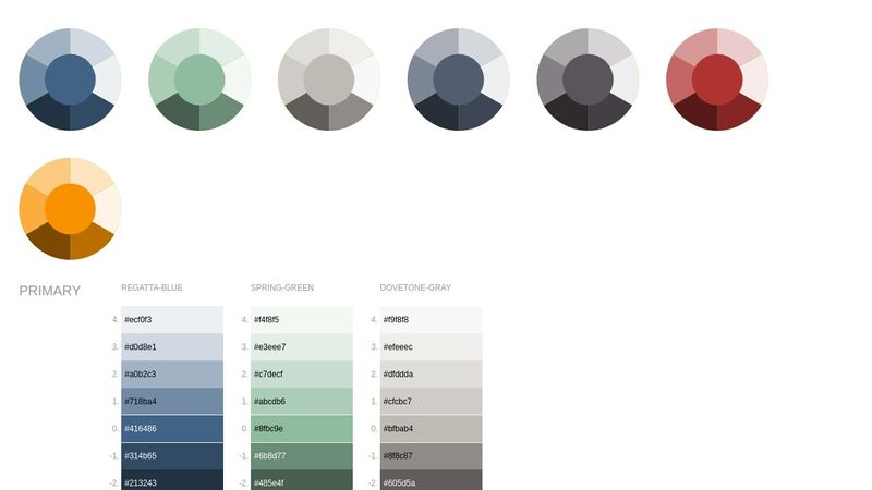 SCSS color pallette