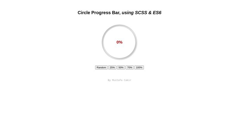 Circle Progress Bar, using SCSS & ES6