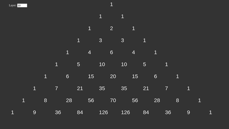 Pascal Triangle (polynomial coefficients)