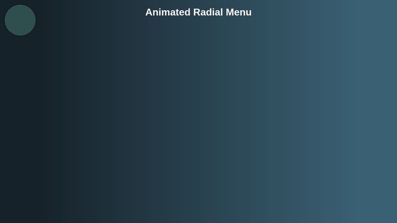 Animated Radial Menu