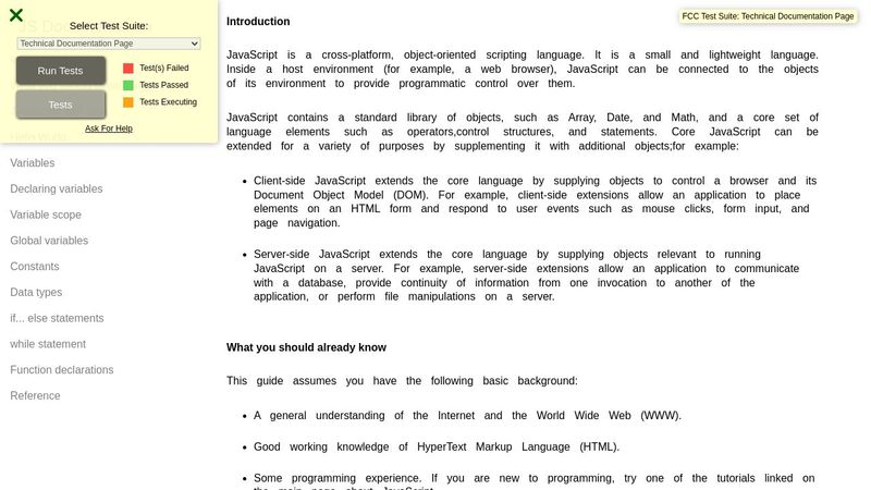FCC: Technical Documentation Page