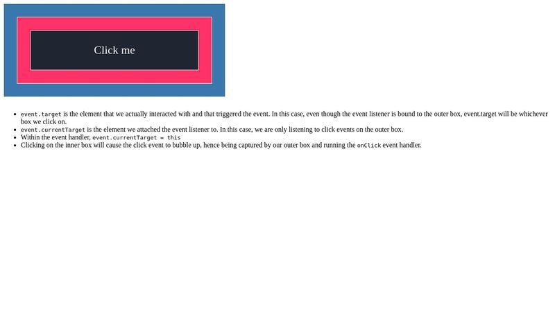event.target vs event.currentTarget vs this