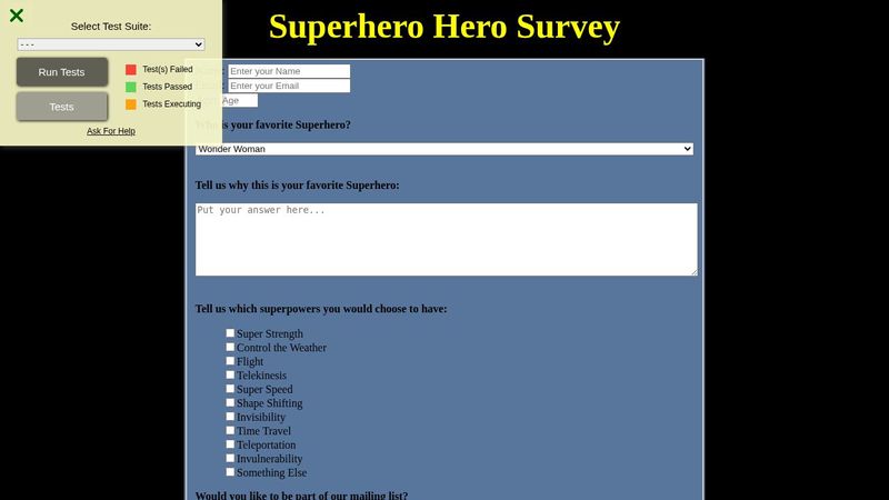 FCC Build a Responsive Survey Form