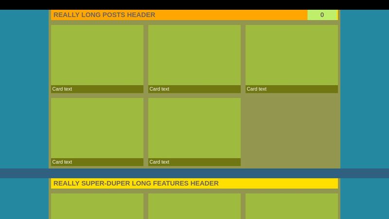 Complex card layout using CSS Flex