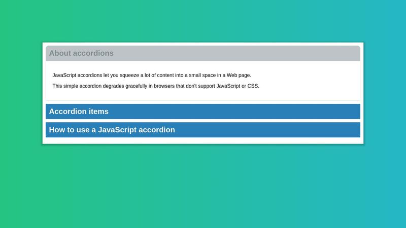 Pure Javascript Accordion
