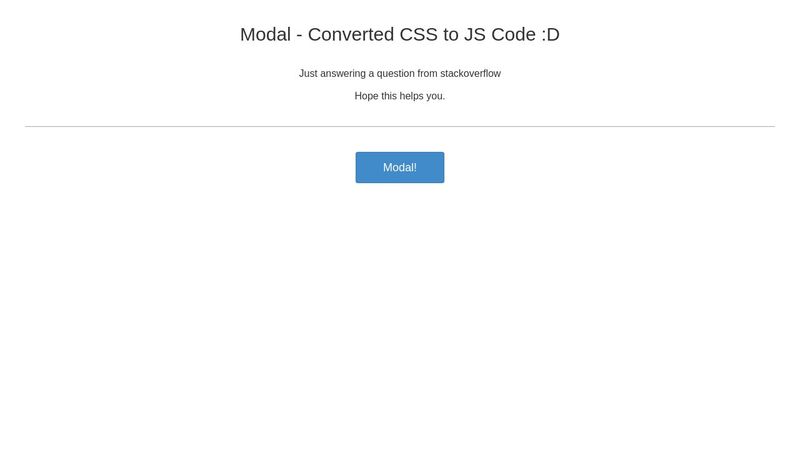 Modal - Pure CSS (no Javascript)