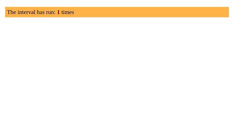 JavaScript setInterval example