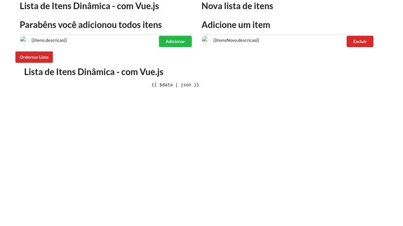 Lista Dinâmica com Vue JS - William Menezes Nascimento