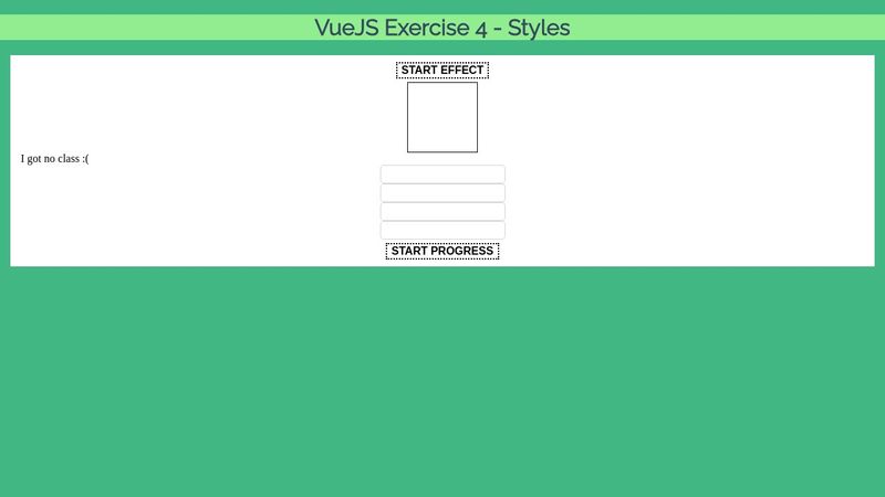 VueJS Exercise 4 - Styles