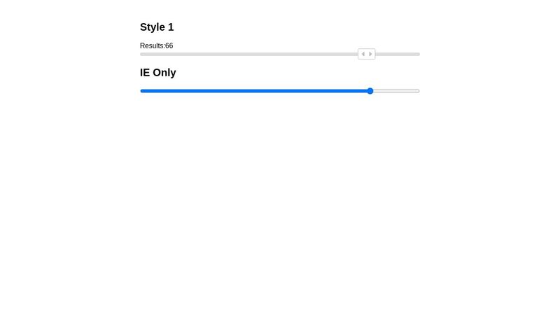 Html5 Range Input Demo, aka "slider"