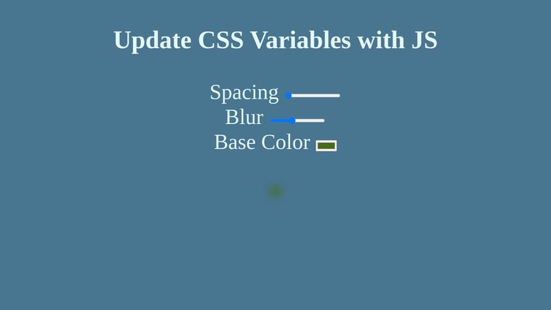 Updating CSS variables (Javascript30)
