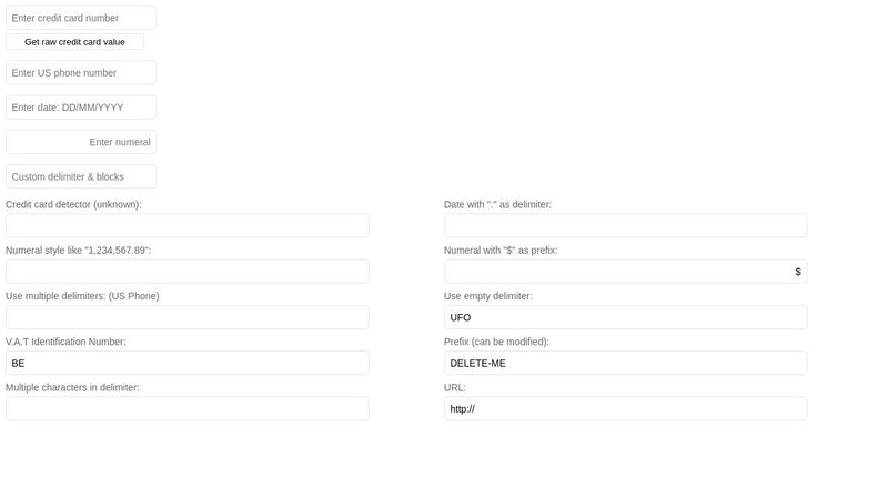 Cleave.js - Input Formatting