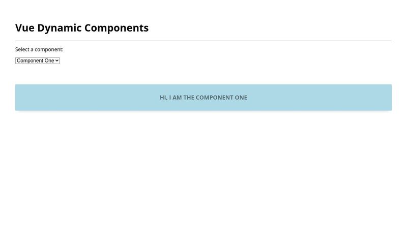 Vue Dynamic Components