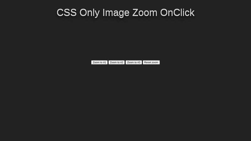 CSS Only Image Zoom OnClick