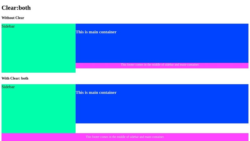 CSS Clear Property Internstreet css-clear-property-internstreet
