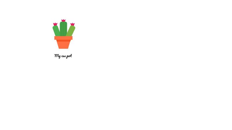 Pure CSS flower pot