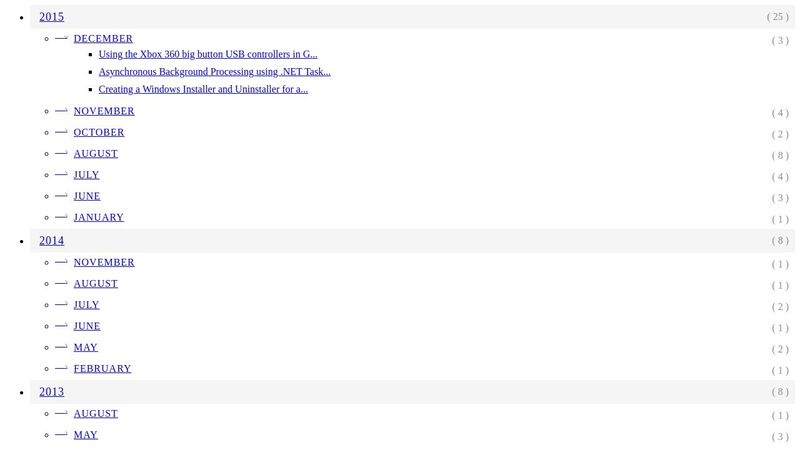 Blog: Collapsible Archive List in CSS