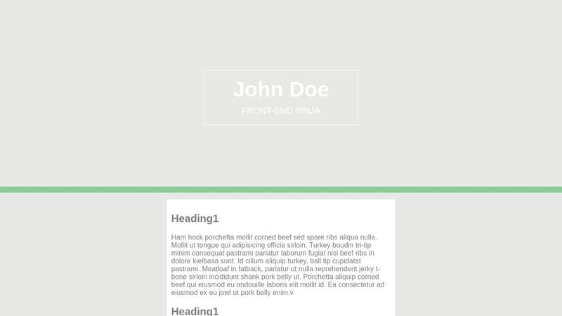 Udacity HTML/CSS Mockup