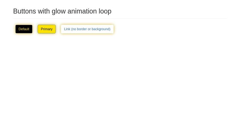 CSS Animation Glowing Button Infinite Loop