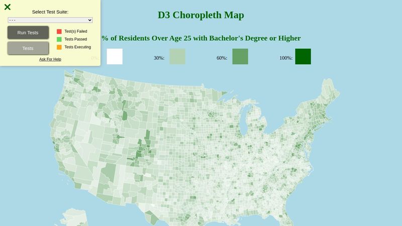 freeCodeCamp d3 Choropleth Map