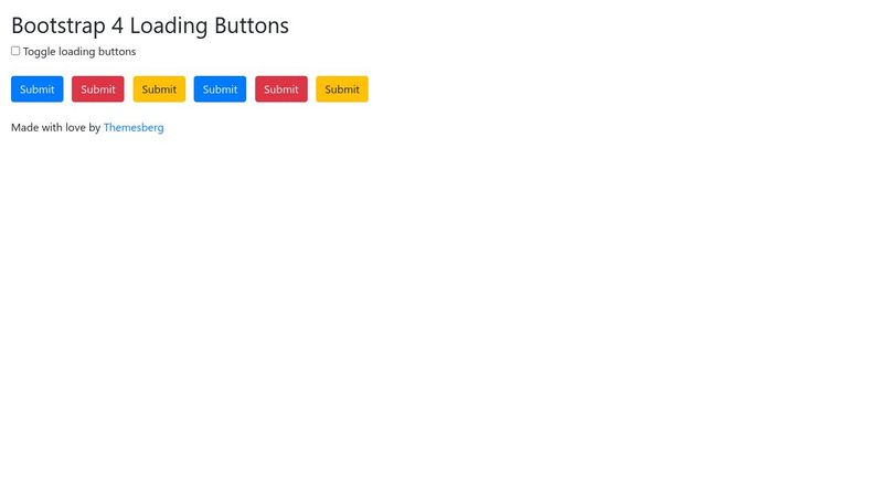 Bootstrap 4 Loading Buttons