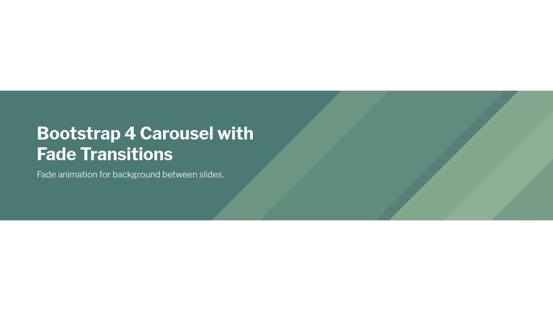 Bootstrap 4 Carousel Fade With Static Content Overlaid Bootstrap 4 Carousel Fade With Static Content Overlaid