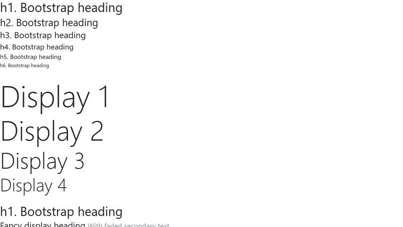 Bootstrap 4 typography