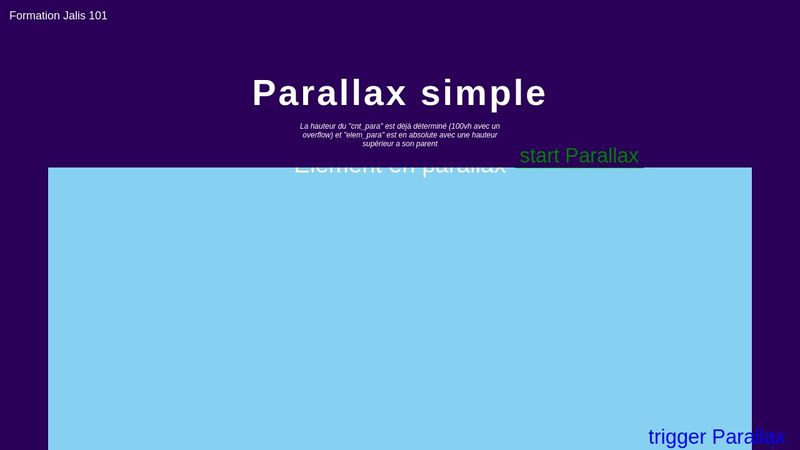 Formation GSAP 101 - Parallax simple