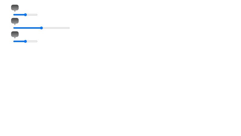 Range Input Value Bubbles