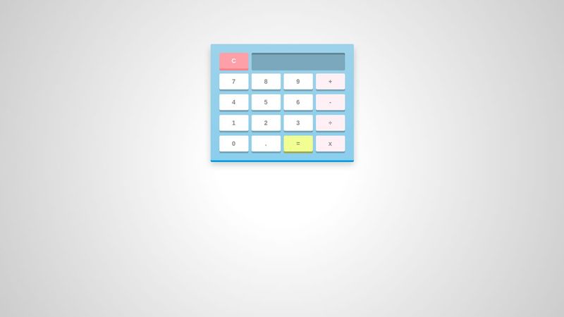 Simple calculator using Javascript and CSS3