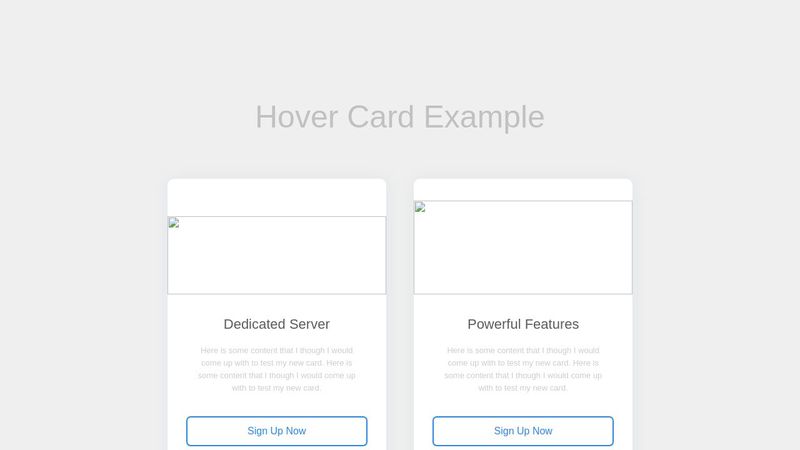 Card Hover Experiment