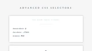 Advanced CSS Selectors - finished