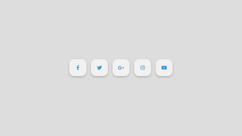 Social Media button Animation using CSS