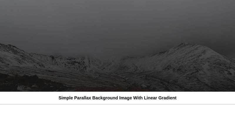 Simple Parallax Background Image With Linear Gradient