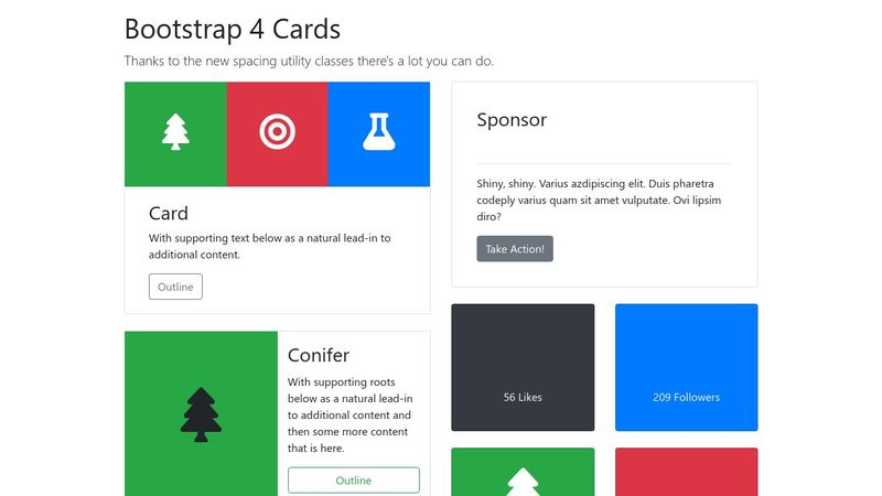 Bootstrap 4 Cards
