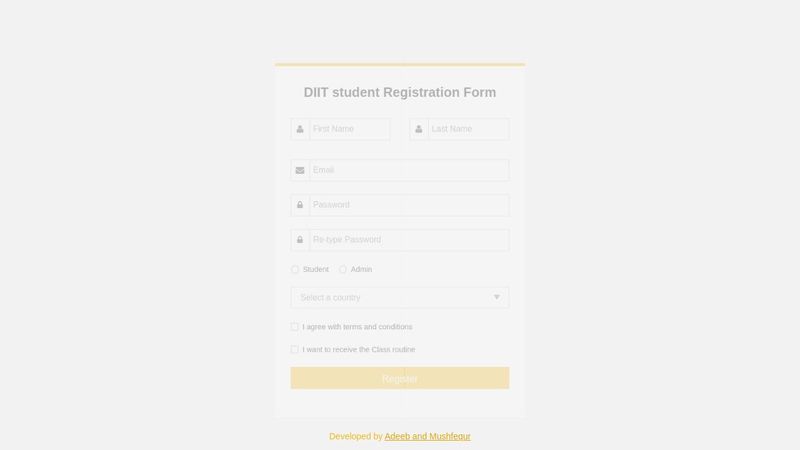 Responsive Registration Form