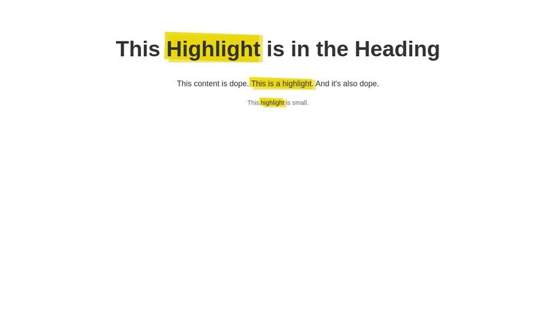 Highlight Effect on Text with CSS