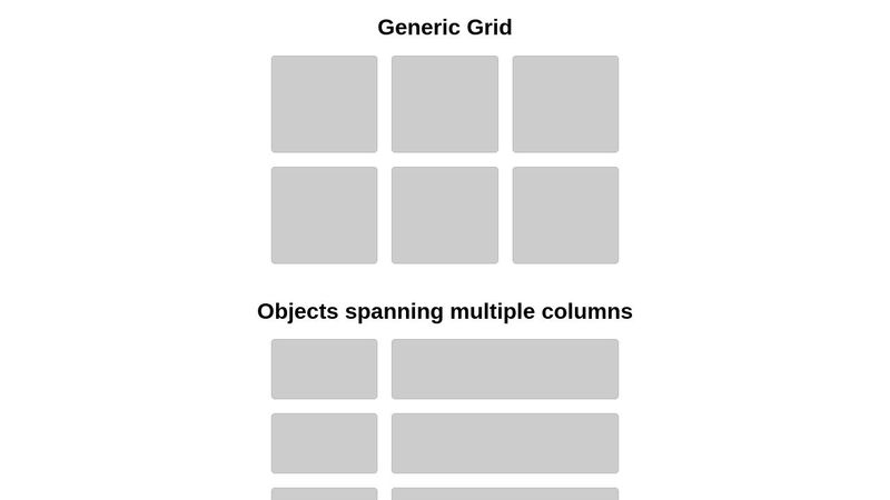 Basic CSS Grid Examples