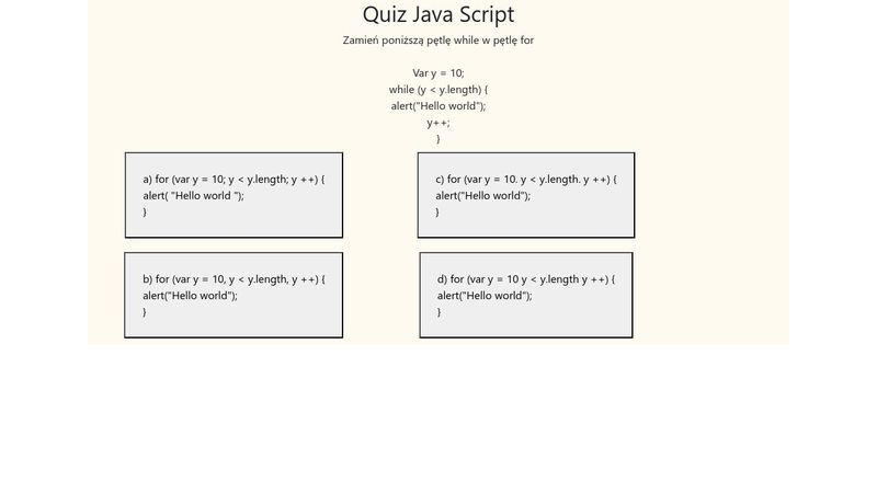 Quiz Java Script