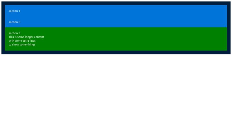 Stacked divs, bottom scrolls