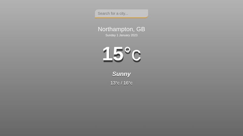 Weather App Project (From API)