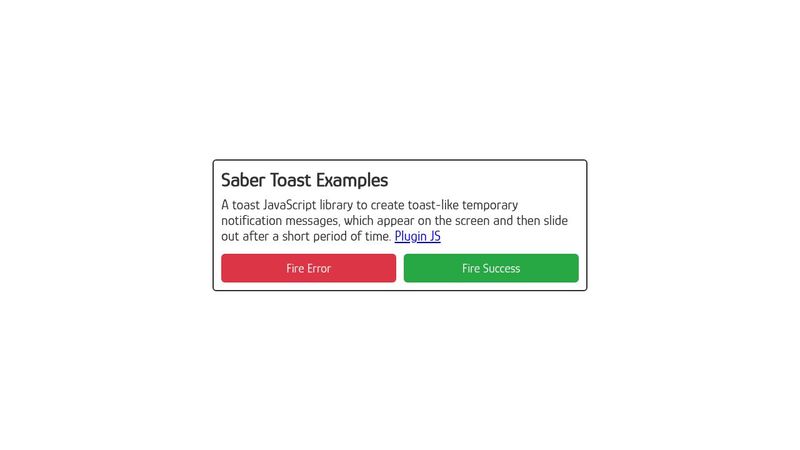 Notification Toast Stylish Library Javascript Sabertoast Js